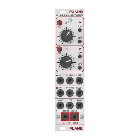 Flame Panmix Eurorack Dual Crossfader Recorder Module At Signal Sounds