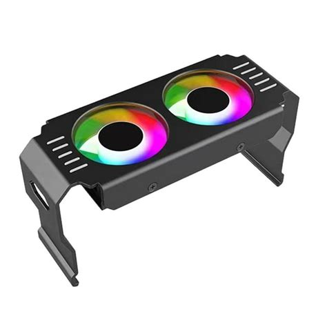 Chicmine Ram Heatsink Dual Cooling Fans 135 Cfm Argb Aura Sync Pwm Temperature Control Ddr45