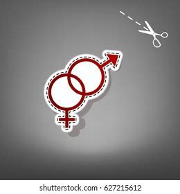 Sex Symbol Sign Vector Red Icon Stock Vector Royalty Free Shutterstock