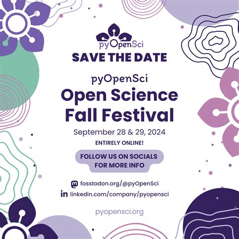 Save The Date Pyopenscis 2024 Open Science Fall Festival Pyopensci