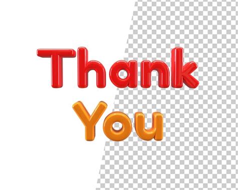 빨간색과 금색 텍스트 3d 렌더링 감사합니다 프리미엄 Psd 파일