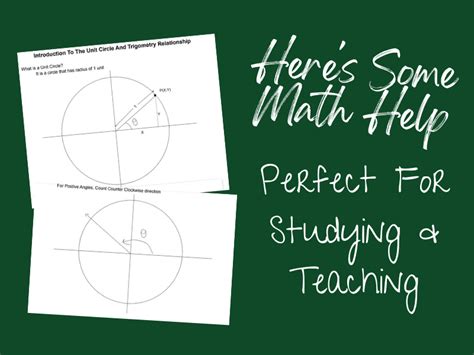 Introduction To The Unit Circle And Trigonometry Relationship For Ib Mathematics Teaching