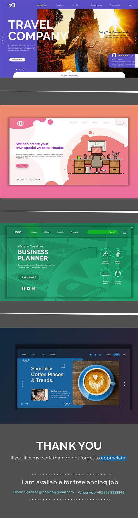 Website Header Design On Behance