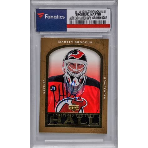 Martin Brodeur New Jersey Devils Autographed 2005 06 Upper Deck Series