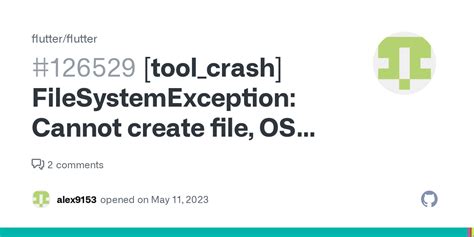 Toolcrash Filesystemexception Cannot Create File Os Error Системе не удается найти