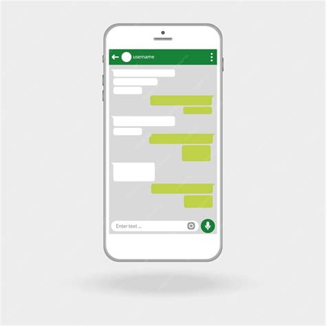 Premium Vector Social Network Concept Blank Template Messenger Window