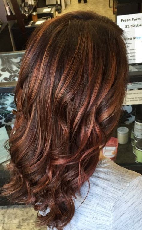 Chocolate Brown Hair Color With Auburn Highlights