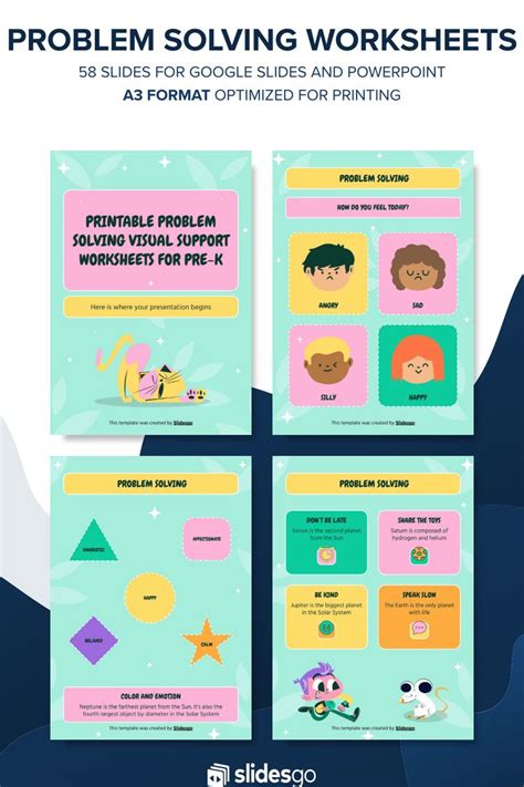 Printable Problem Solving Visual Support Worksheets For Pre K Problem