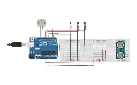 Circuit Design Adaptive Cruise Control Tinkercad