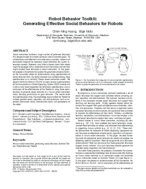 pdf robot behavior toolkit generating effective social behaviors for