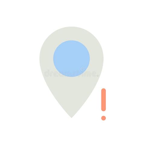Wrong Pin Location Flat Color Ui Icon Stock Vector Illustration Of