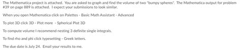Solved The Mathematica Project Is Attached You Are Asked To