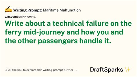 Writing Prompt Maritime Malfunction • Draftsparks
