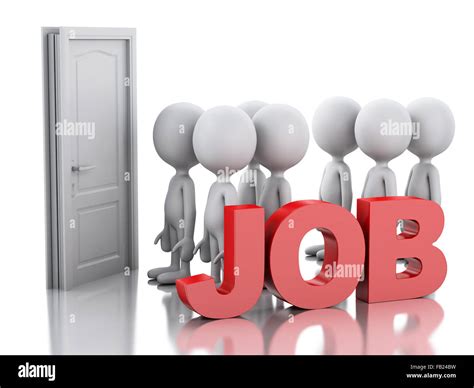 3d Renderer Image White People Waiting For Job Interview Business