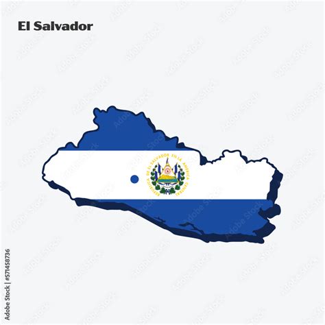 El Salvador Country Nation Flag Map Infographic Stock Vector Adobe Stock