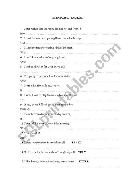 Emphasis In English Esl Worksheet By Aga224 Emphasis In English Esl Worksheet By Aga224