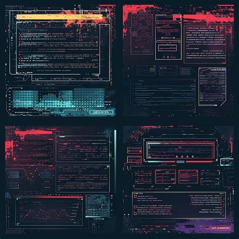 premium photo colorful simulated simulated hacking screens with