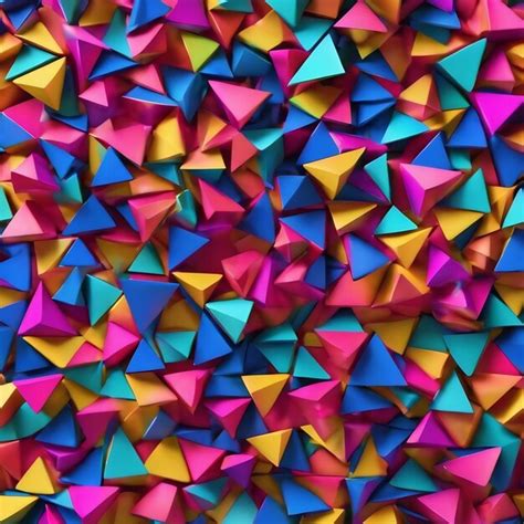 Premium Ai Image 3d Render Of Triangle Shapes Repeatable Extrude Triangular Forms With Random