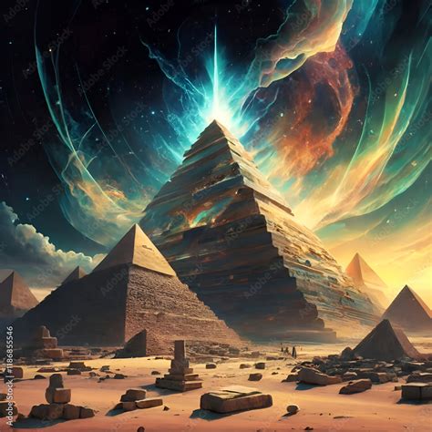 Abstract View Of Four Dimension And Ether Energy Power Lost Ancient