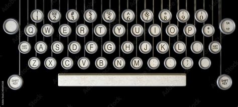Vintage Typewriter Keys Close Up Stock Illustration Adobe Stock