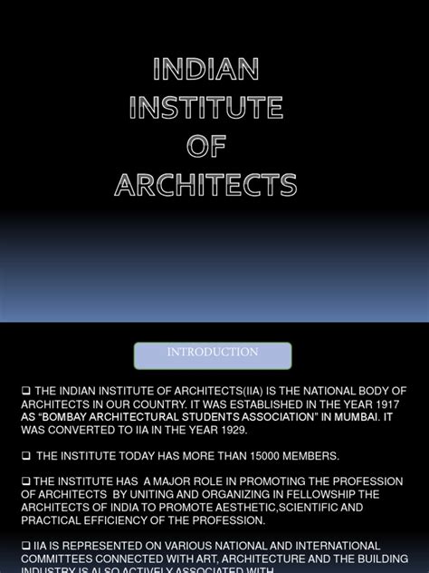 Indian Institute Of Architects Iia Architect Profession