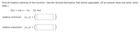 solved find all relative extrema of the function use the