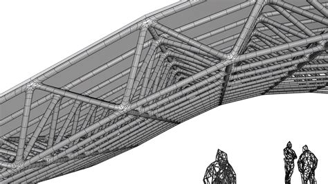 Space Truss Structure Wave 3d Model Turbosquid 2157840