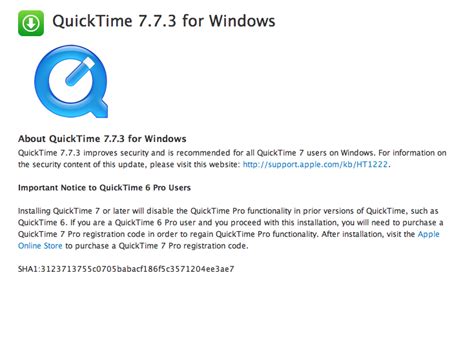 Download QuickTime 7 7 3 For Windows Softpedia