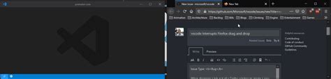 Vscode Interrupts Firefox Drag And Drop Issue Microsoft Vscode GitHub
