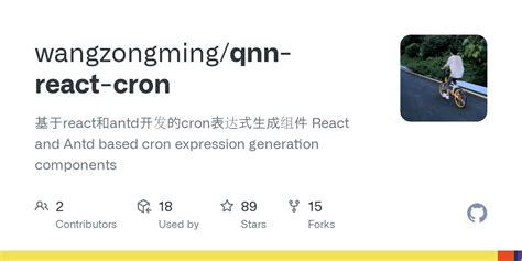 github wangzongming qnn react cron 基于react和antd开发的cron表达式生成组件 react