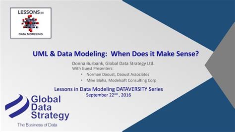 Ldm Webinar Uml For Data Modeling When Does It Make Sense Ppt