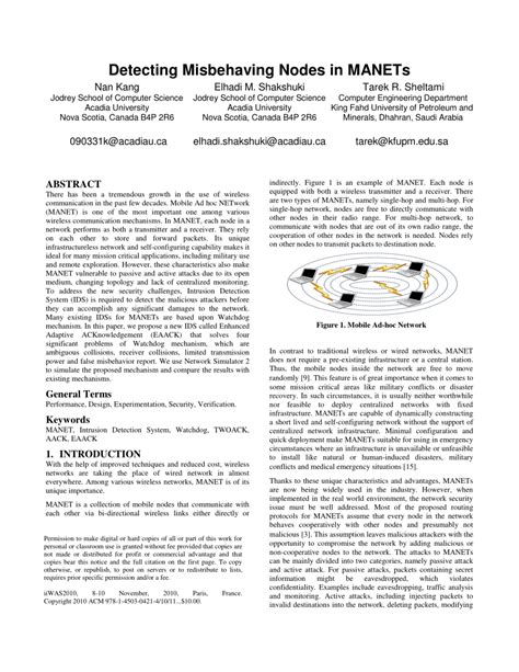 pdf detecting misbehaving nodes in manets