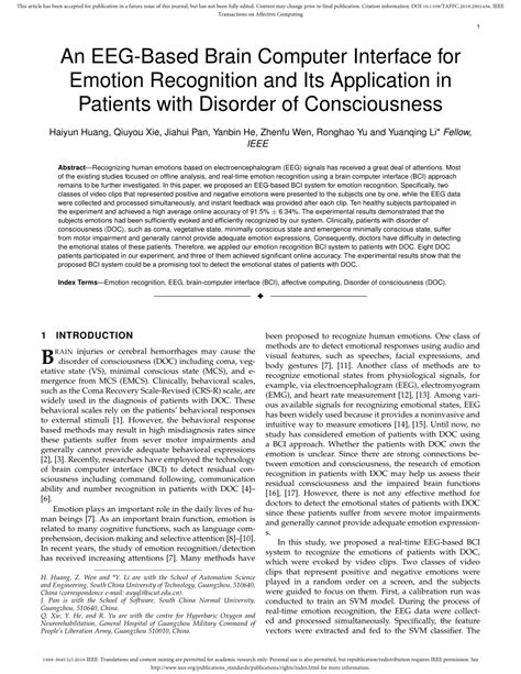 pdf an eeg based brain computer interface for emotion recognition and
