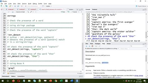 R How To Check The Presence Strdetect Of A Word In A String Using