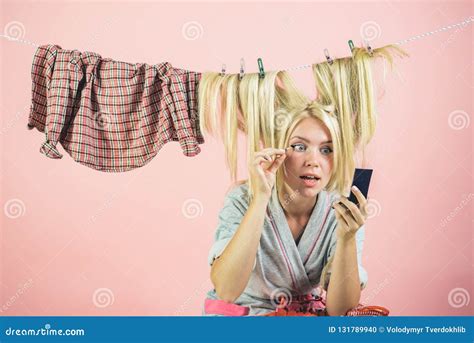 Maid Or Housewife Cares About House Multitasking Mom Performing