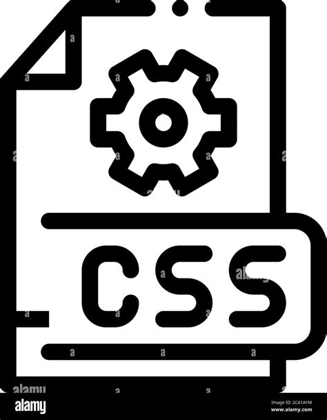 Front End Css Code Icon Vector Outline Illustration Stock Vector Image