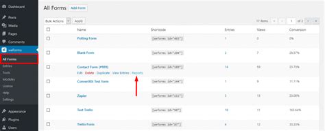 Reports Weforms Pro