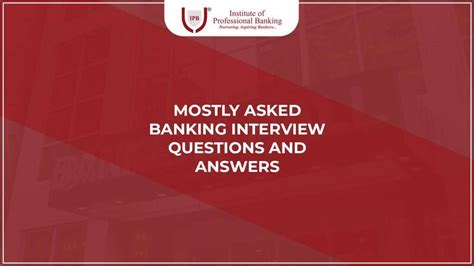 Mostly Asked Banking Interview Questions And Answers