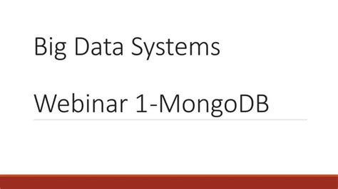 Mongodb Introduction Features Presentation 2pptx