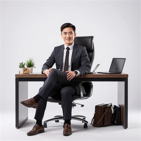premium photo a software engineer types code while smiling at the