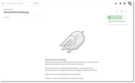 Devolutions Gateway Configuration With Devolutions Hub Business Devolutions Documentation