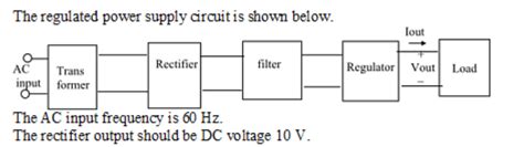 Solved Design A Regulated DC Power Supply For The Following Chegg Com