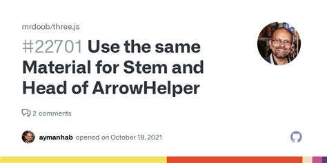use the same material for stem and head of arrowhelper · issue 22701