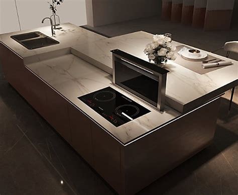 스마트한 아일랜드 주방 인테리어 콜러 주방가구 멀롯 시리즈 국내 출시