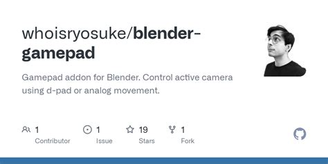 GitHub Whoisryosuke Blender Gamepad Gamepad Addon For Blender Control Active Camera Using D
