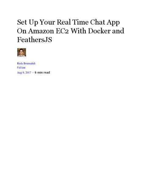 set up your real time chat app on amazon ec2 with docker and feathersjs