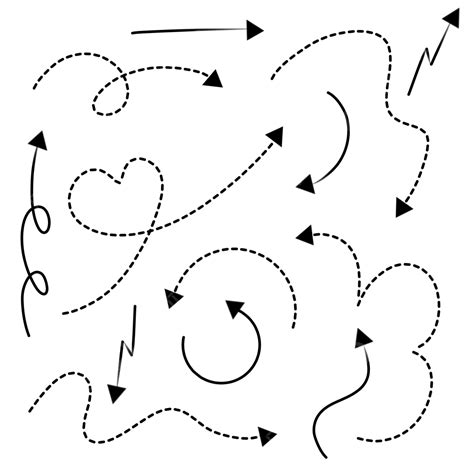 Dash Line Arrow PNG Picture Dash Line Arrow Collection Png Dotted