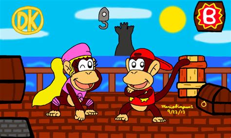 Diddy Kong And Dixie Kong By Mariosimpson1 On Deviantart