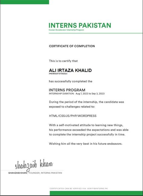 ali khalid on linkedin internshipexperience professionalgrowth