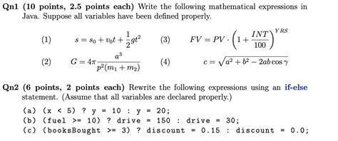 solved qn1 10 points 2 5 points each write the following